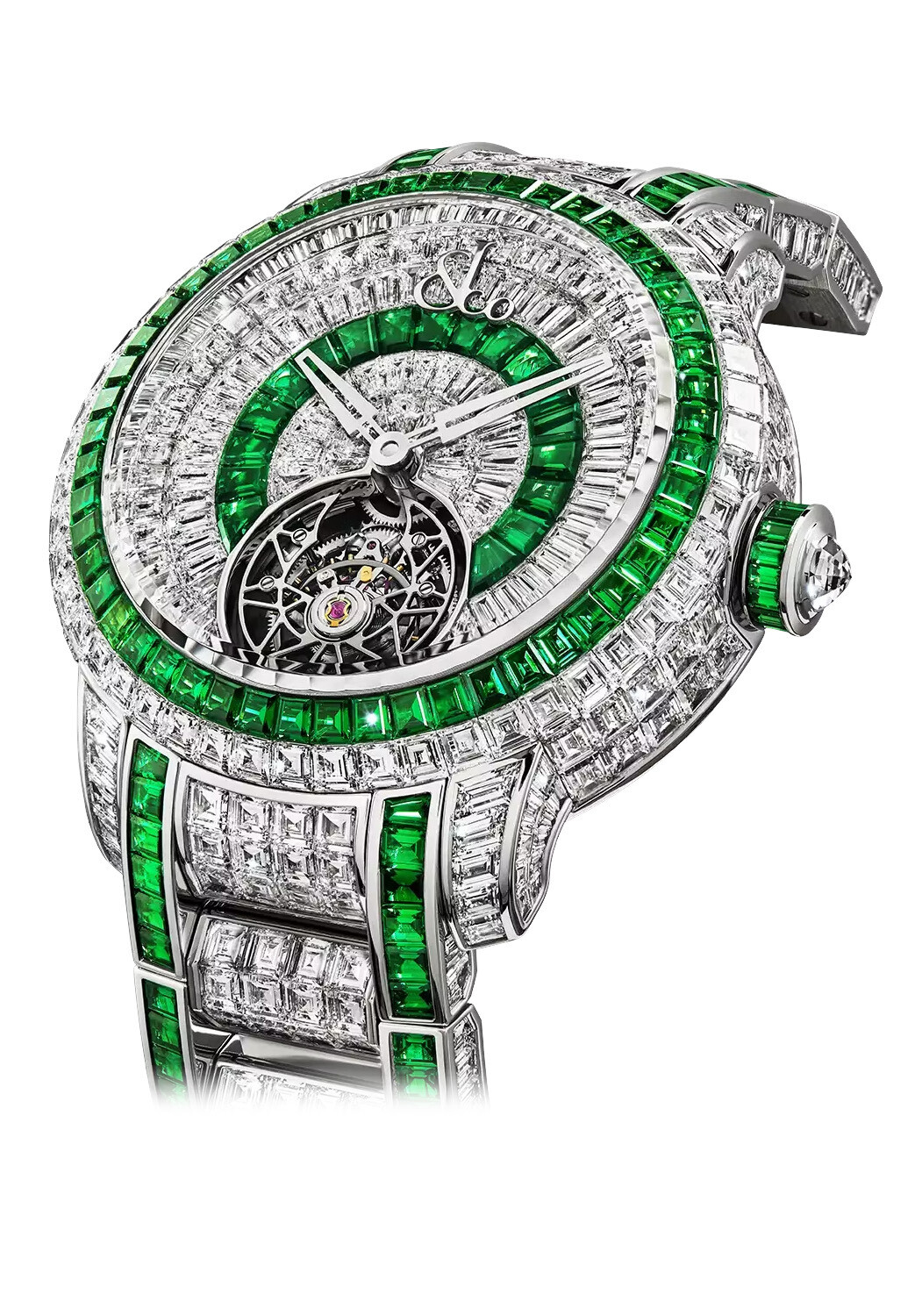 Jacob & Co. Caviar Tourbillon White Diamonds and Tsavorites - Exquisite ...