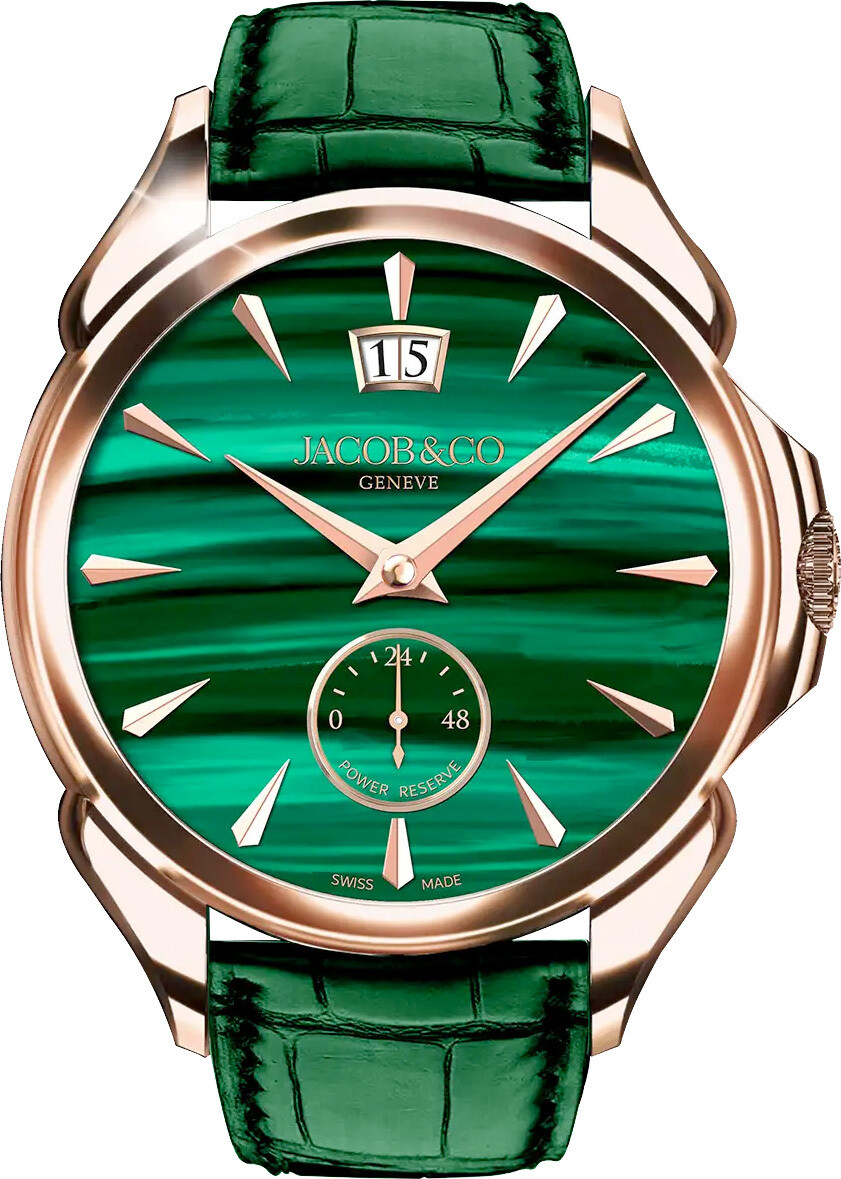 Jacob & Co. Palatial Classic Rose Gold Malachite on Strap - Exquisite Timepieces