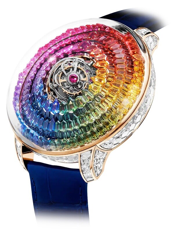 Jacob & Co. The Mystery Tourbillon Rose Gold Rainbow on Strap ...