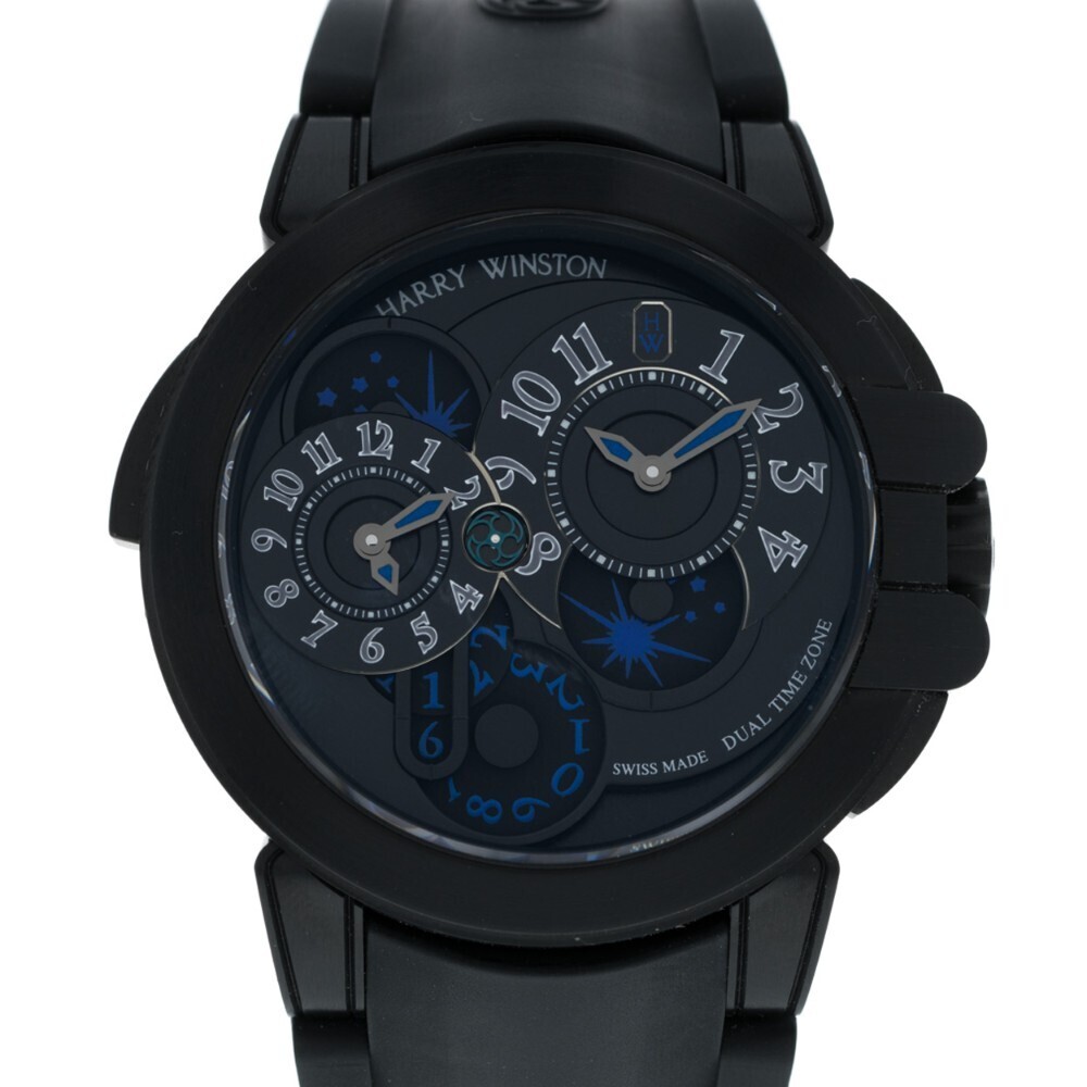 Harry Winston Ocean Dual Time Black Edition 44mm OCEATZ44ZZ007 ...