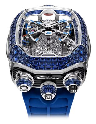 Jacob & Co. Bugatti Chiron Tourbillon Baguette White Gold on Strap ...