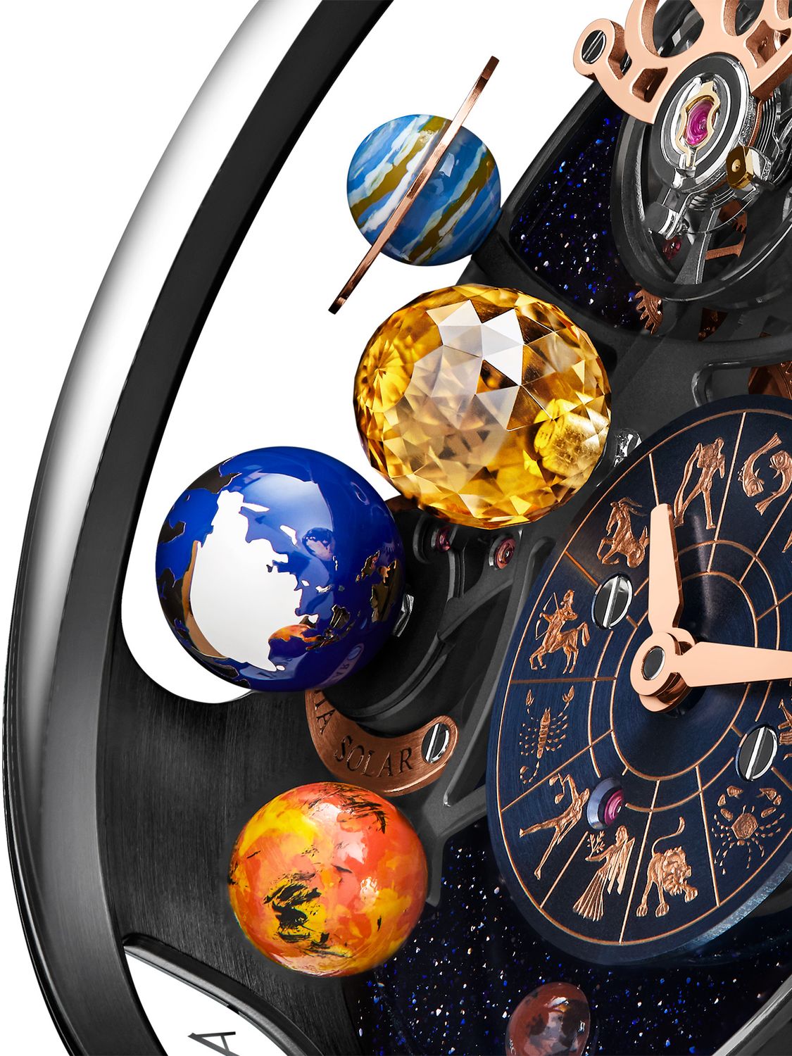 Jacob & Co. Astronomia Solar Zodiac Black DLC Titanium Sapphire ...