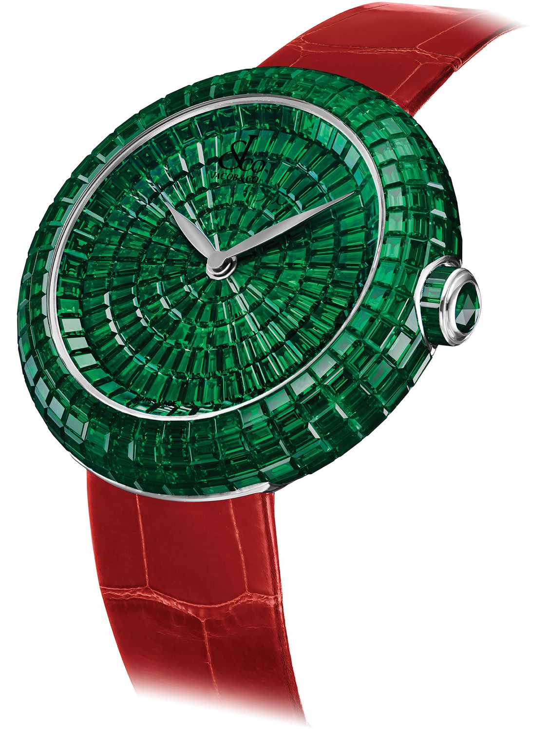 Jacob & Co. Brilliant Baguette Emeralds White Gold on Strap - Exquisite ...