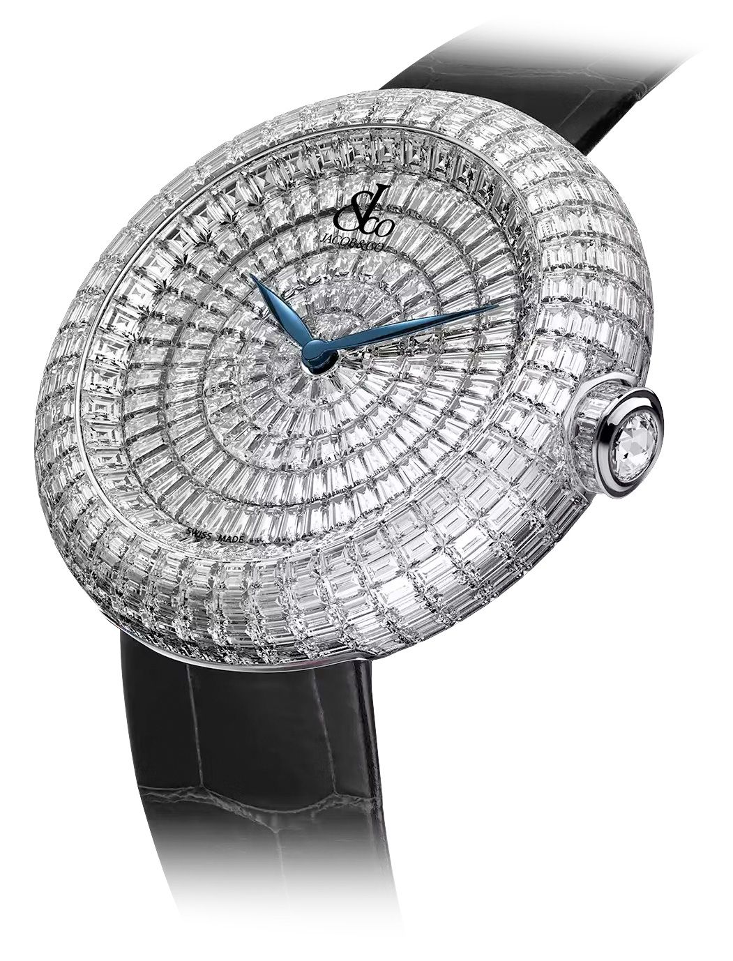 Jacob & Co. Brilliant Baguette Rainbow Rose Gold on Strap - Exquisite ...