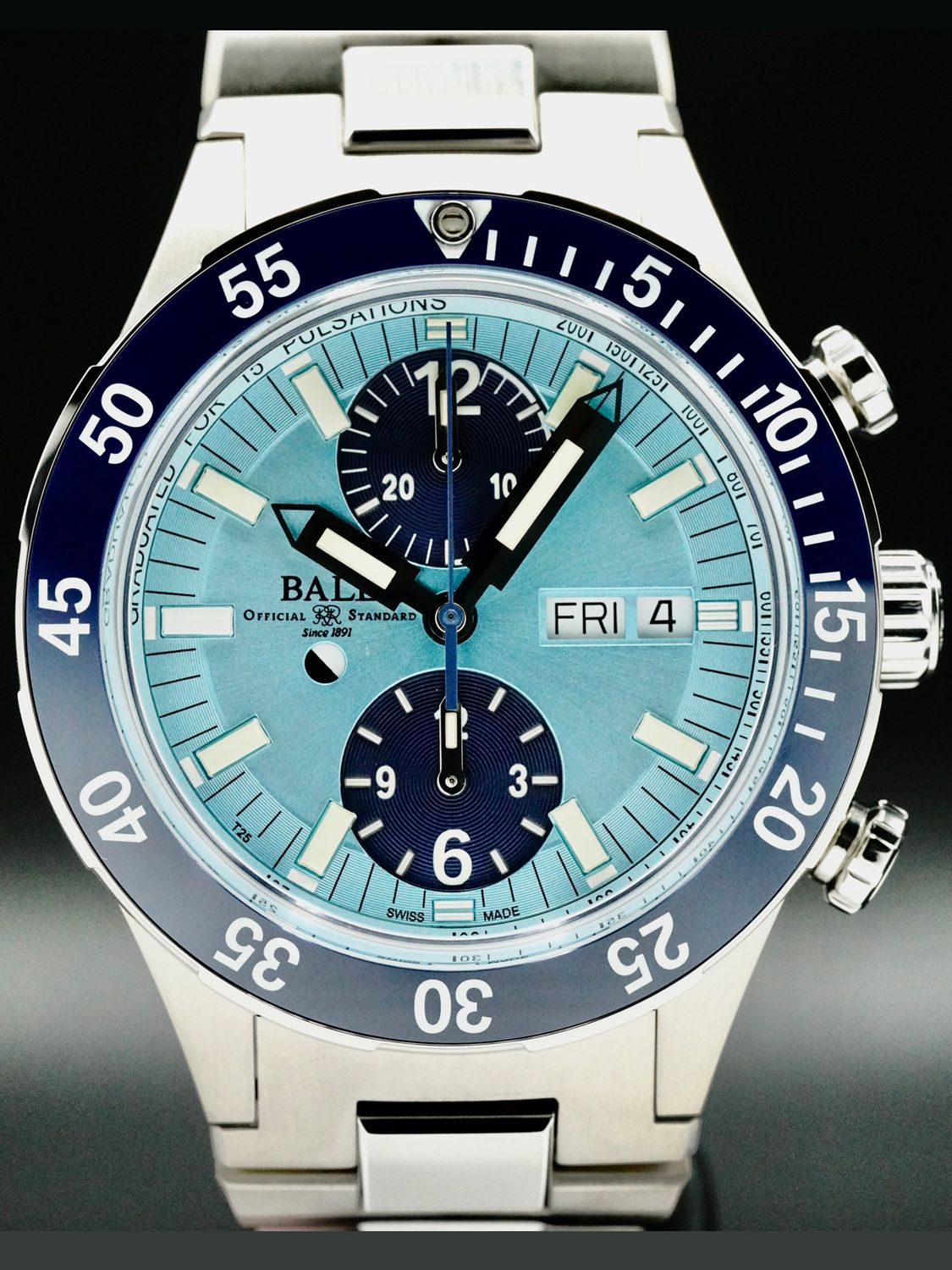 Ball DC3030C-S3-IBEBE Roadmaster Rescue Chronograph Ice Blue Dial 42mm