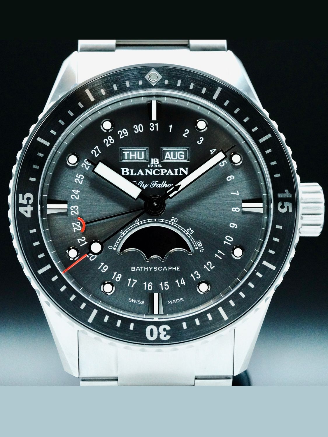 Blancpain 5054 1210 98S Fifty Fathoms Bathyscaphe Complete Calendar ...