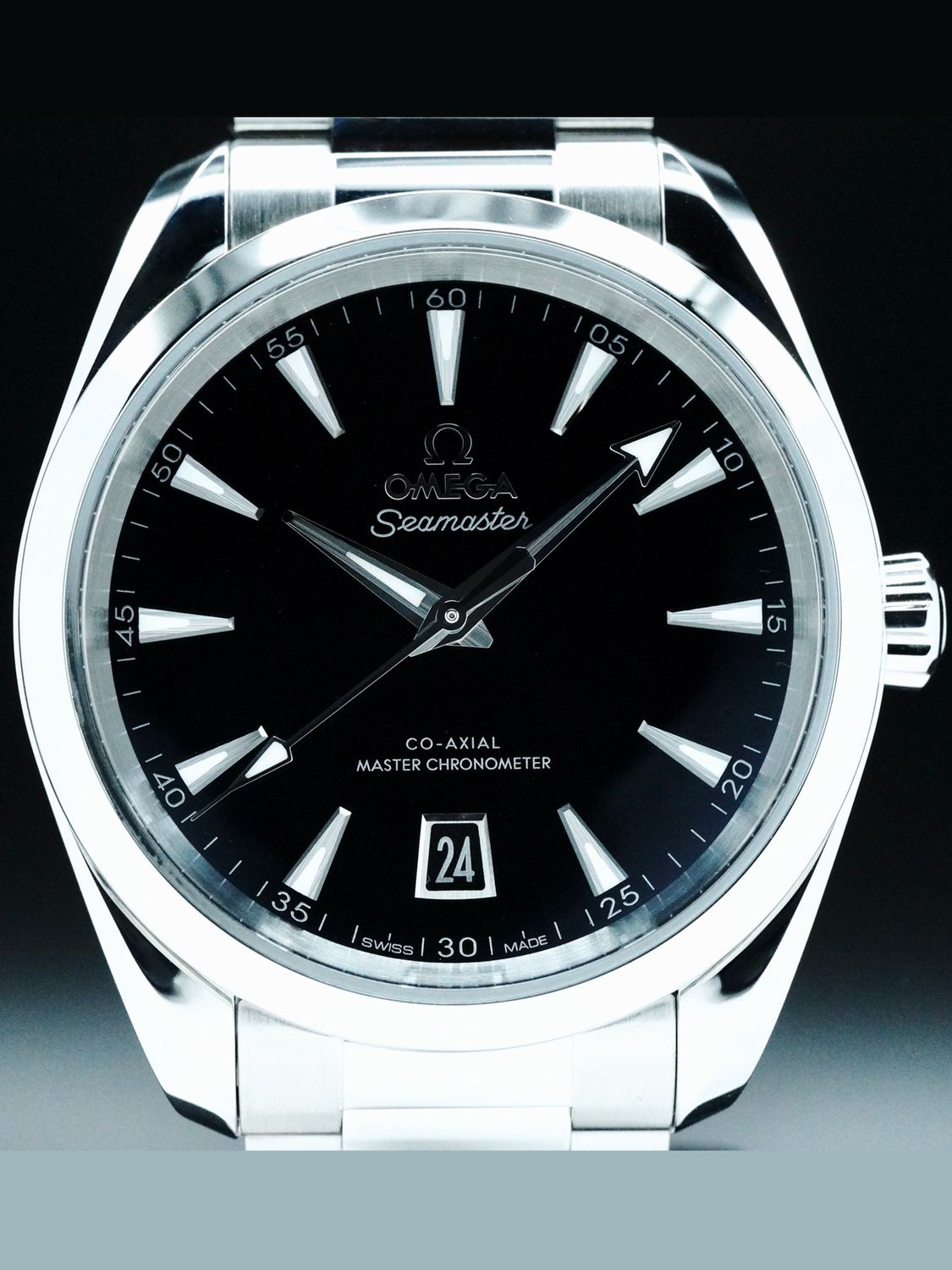 Omega 220.10.38.20.01.004 Seamaster Aqua Terra 150M 38mm Black Steel on Bracelet - Exquisite ...