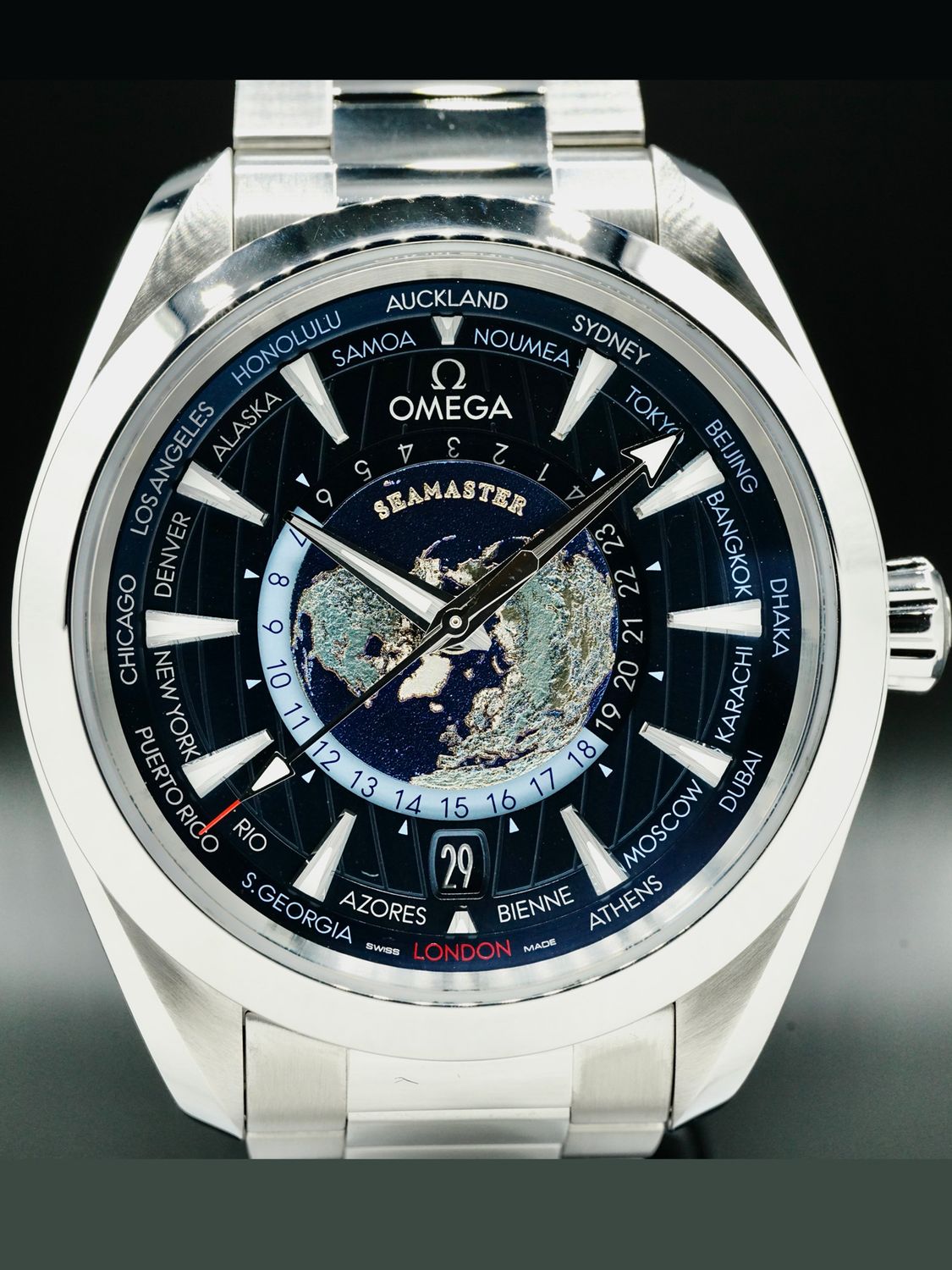 Omega Seamaster Aqua Terra 150m GMT World Timer 43mm on Bracelet 220.10 ...