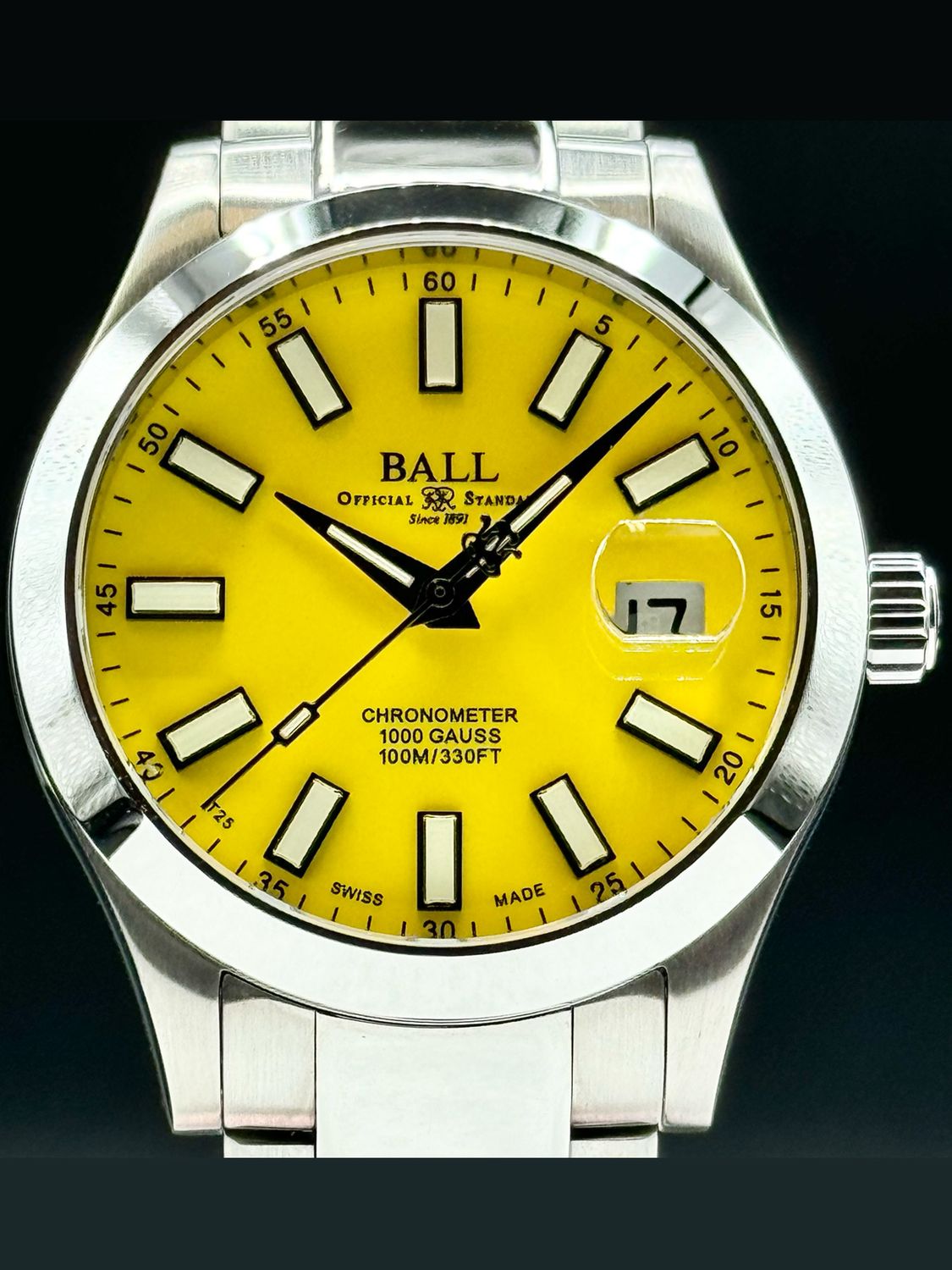Ball NM9026C-S39CJ-YE Engineer III Marvelight Chronometer Yellow Dial ...