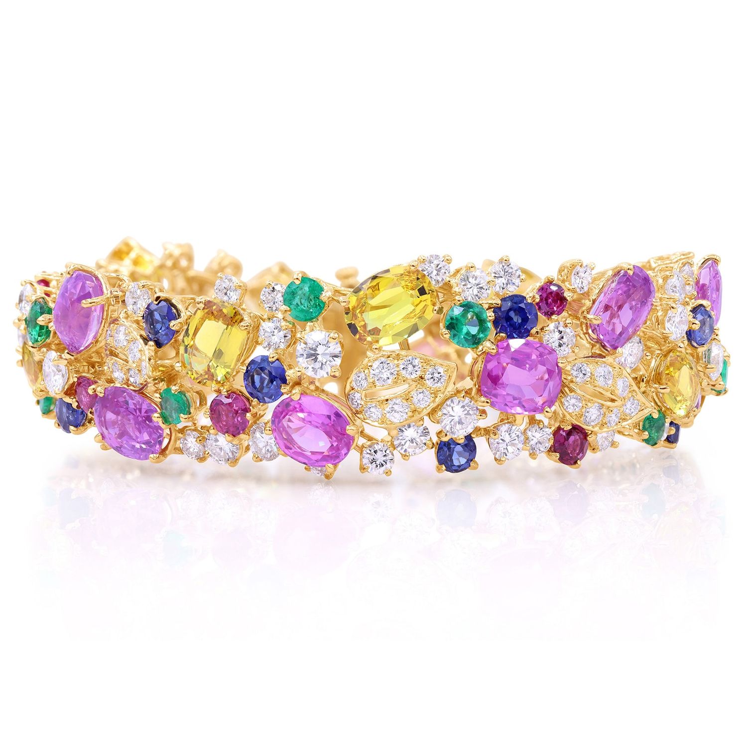 Oscar Heyman Multi-Color Gemstone Bracelet - Exquisite Timepieces