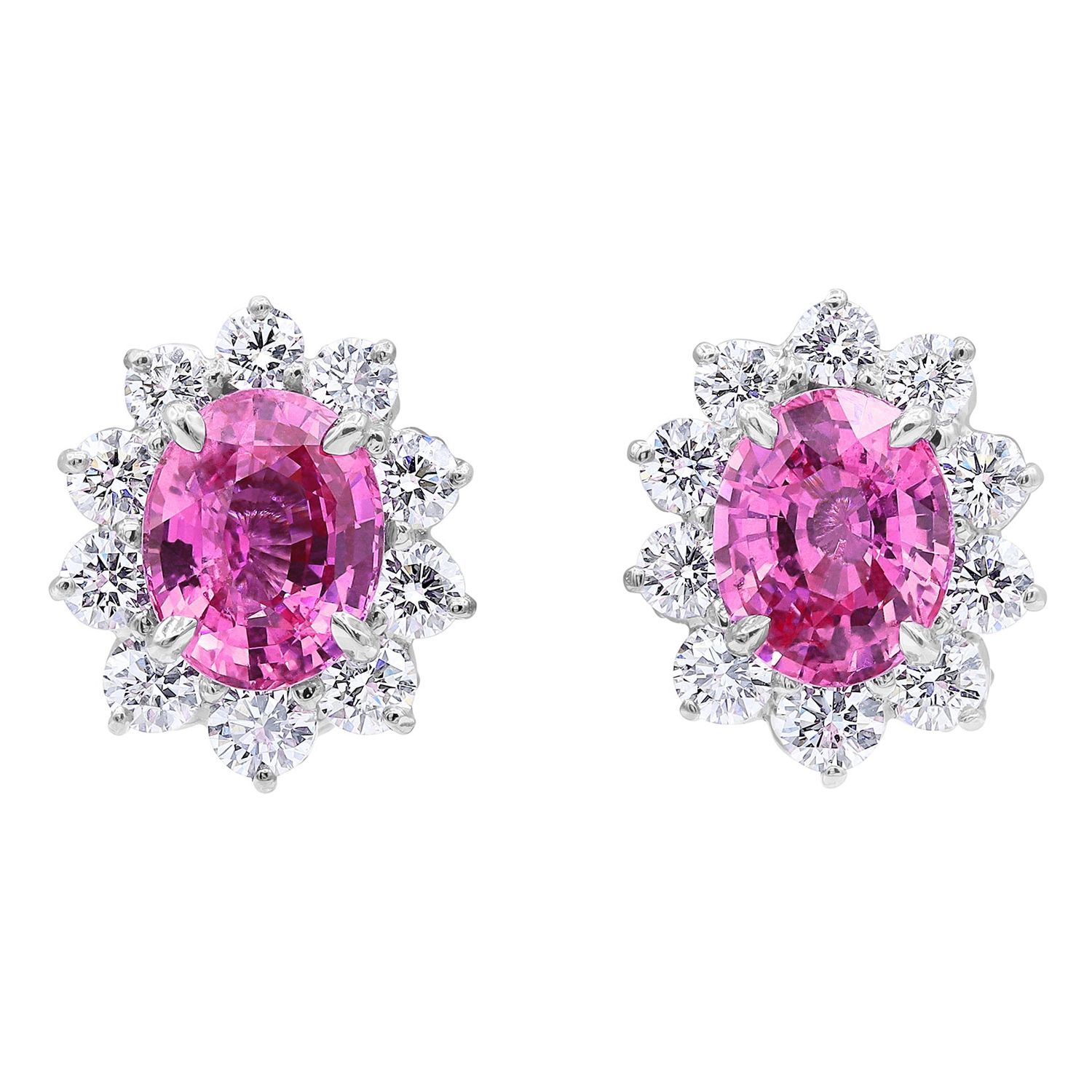 Oscar Heyman Pink Sapphire Entourage Earrings - Exquisite Timepieces