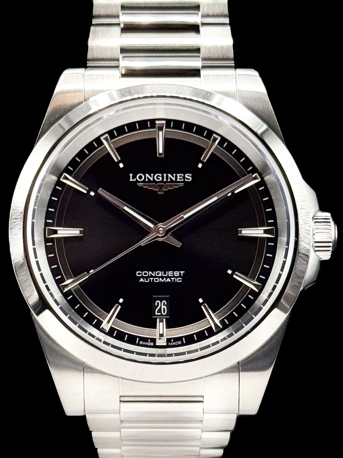 Longines L3.830.4.52.6 Conquest Black Dial - Exquisite Timepieces