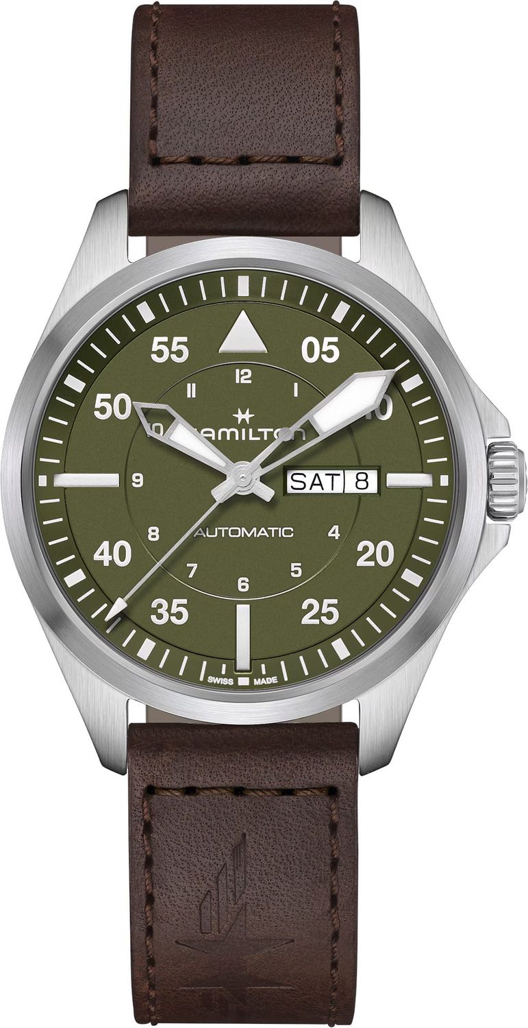 Hamilton H64635560 Khaki Aviation Pilot Day Date Auto 42mm - Exquisite ...