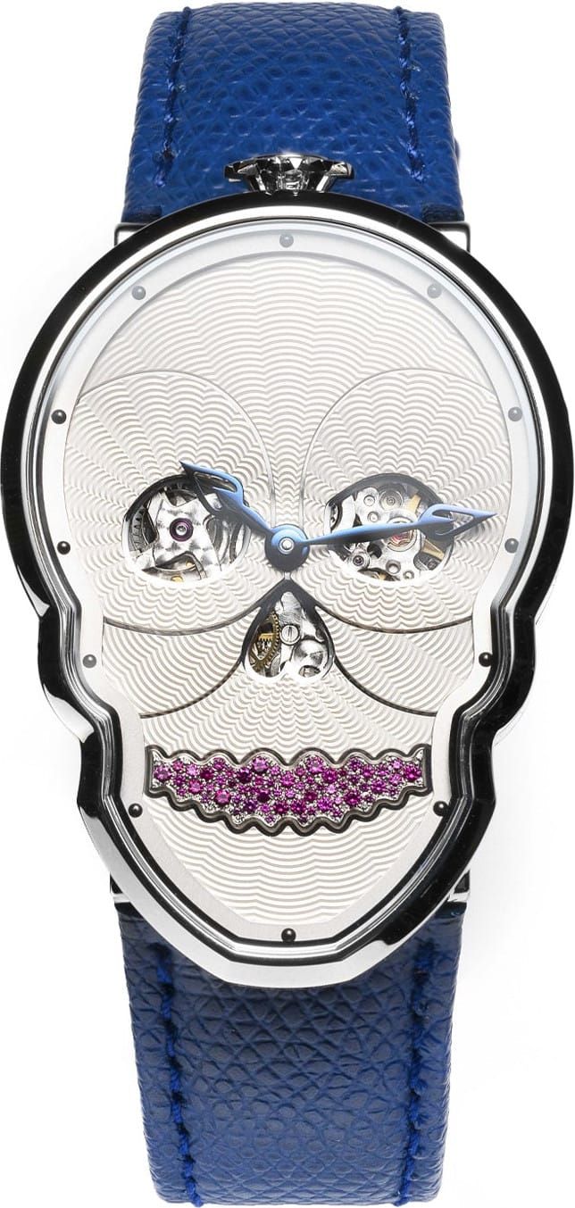 Fiona Krüger Petit Skull Silver Ruby Smile - Exquisite Timepieces