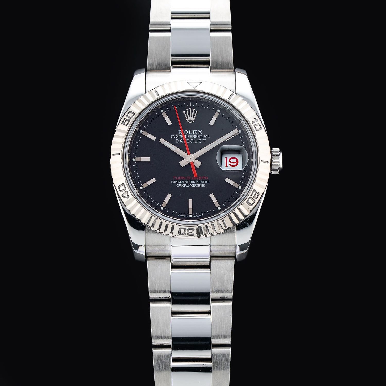 Rolex M116264 Datejust Turn-O-Graph 36mm Black Dial Oyster - Exquisite ...
