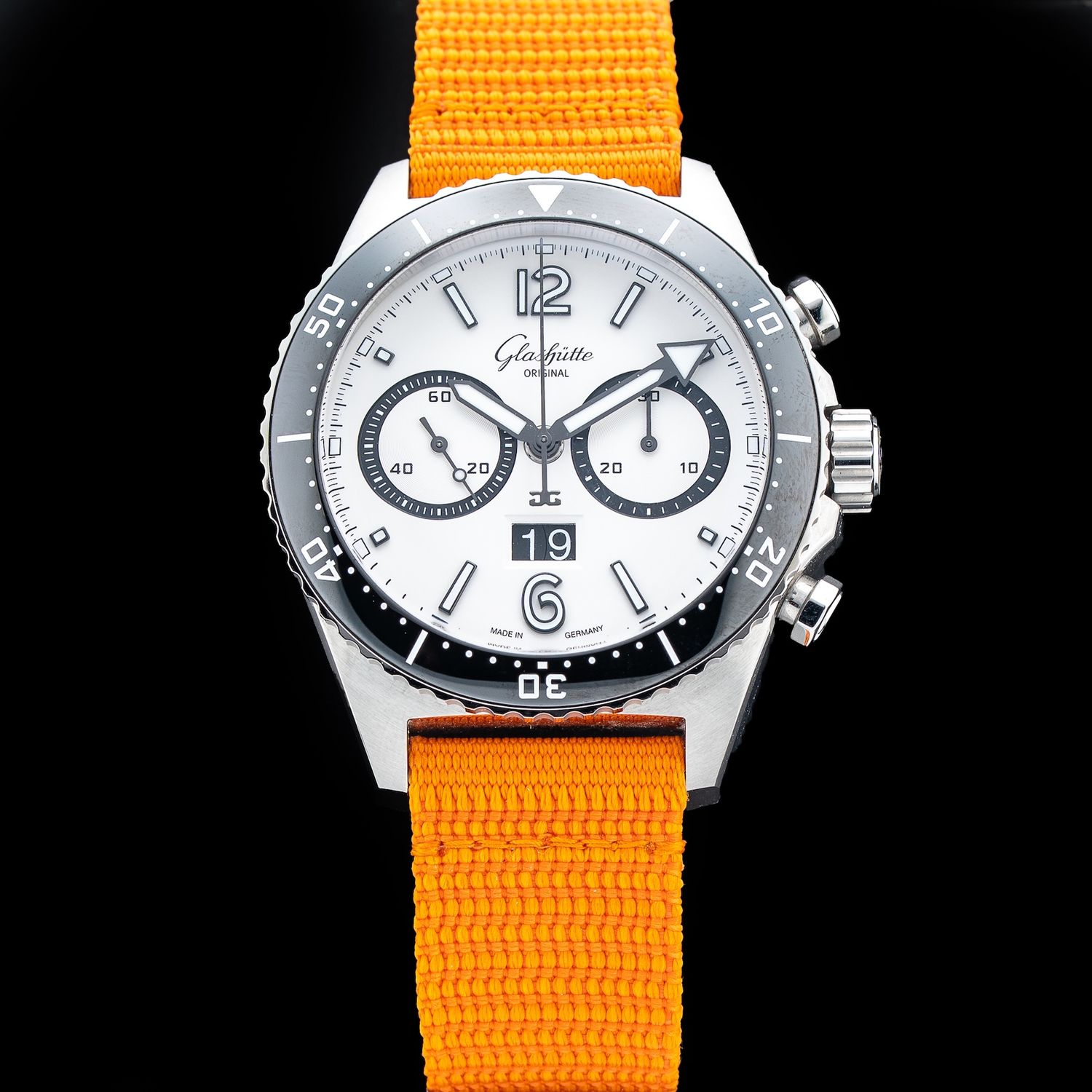 Glashütte Original Seaq Chronograph "Panda" On Black Rubber Strap 1-37 ...