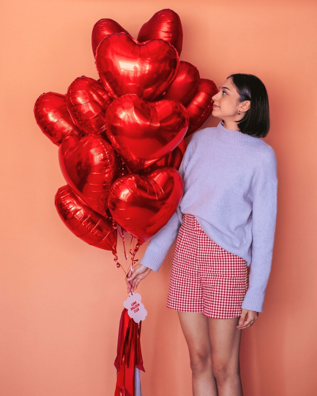 Valentine's Red Love Heart Foil Balloons Perth Delivery - Luna Balloon ...