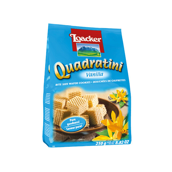 LOACKER QUADRATINI VANILLA WAFERS - 250gr