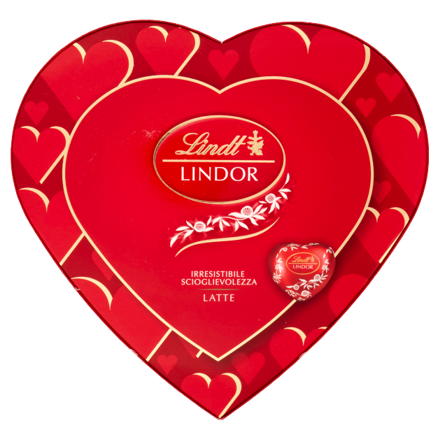 LINDT LINDOR MILK CHOCOLATES IN HEART SHAPED GIFT BOX - 178gr BBE JAN 24