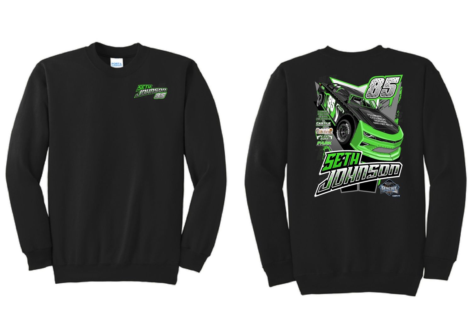 Seth Johnson Crewneck | PC90 Black | Custom R/C Wraps | Carpy's Print Co. Seth Johnson Crewneck | PC90 Black | Custom R/C Wraps | Carpy's Print Co.