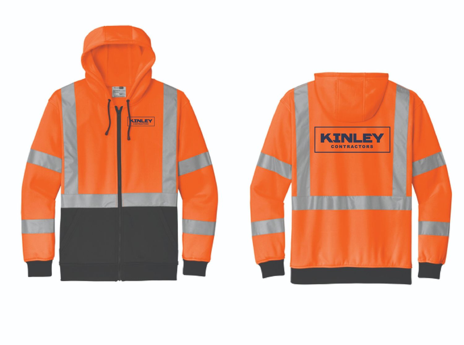 Kinley Cornerstone Safety Full Zip Hoodie | CSF300 Safety Orange | SHOP ...