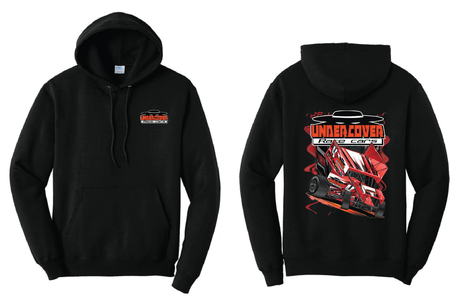 Undercover Race Cars Hoodie | PC78H Black | Store | Carpy's Print Co.