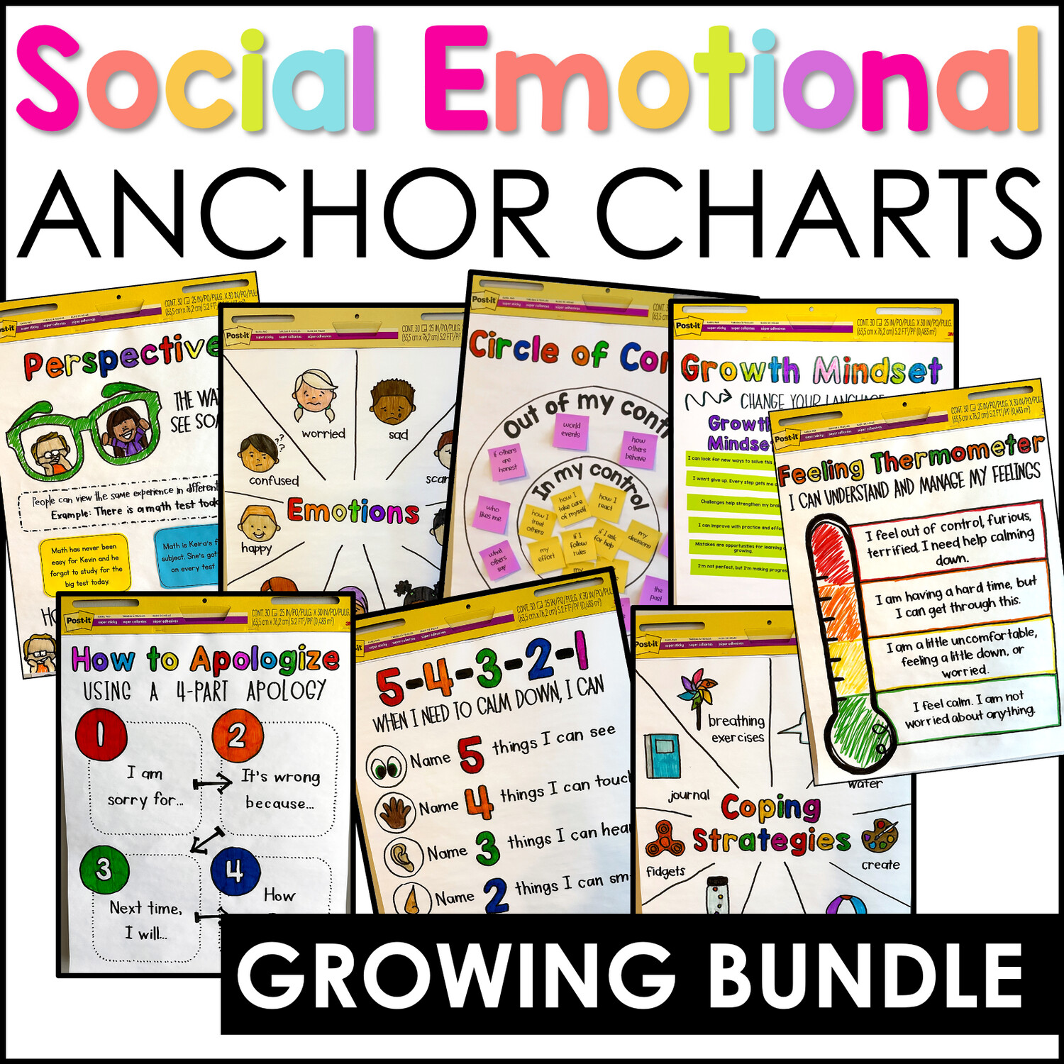 Social Emotional Anchor Charts - Growing Bundle | Store - The Social ...