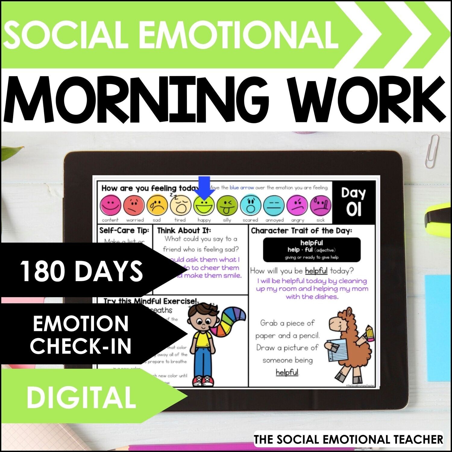 Distance Learning Social Emotional Learning Daily Check-Ins