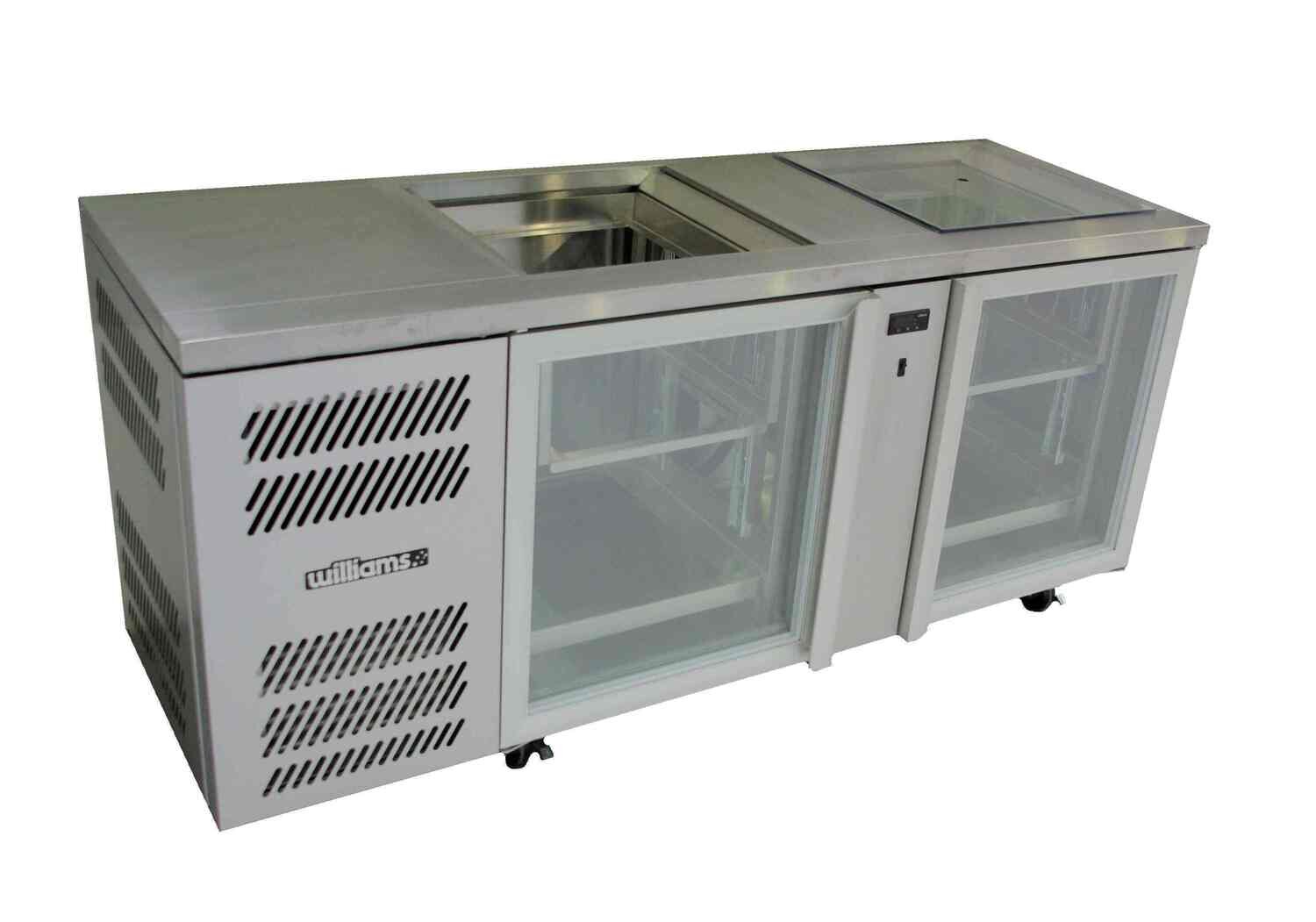 Two Door Spring Loaded Glass Chiller - GC2UGDSL - GC2UGDSL