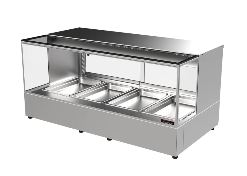 Woodson 4 Module Heated Square Glass Chicken Display