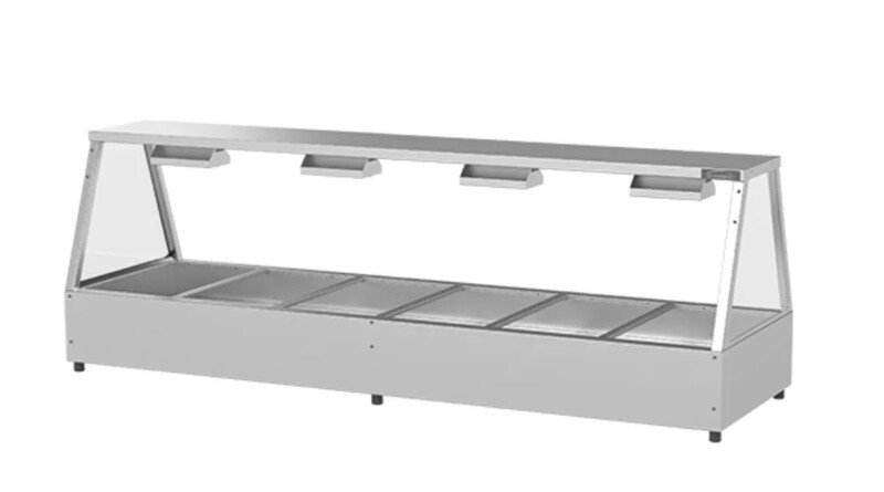 Woodson 4 Module Self Serve Hot Food Display (2 Rows, 4 Bays)