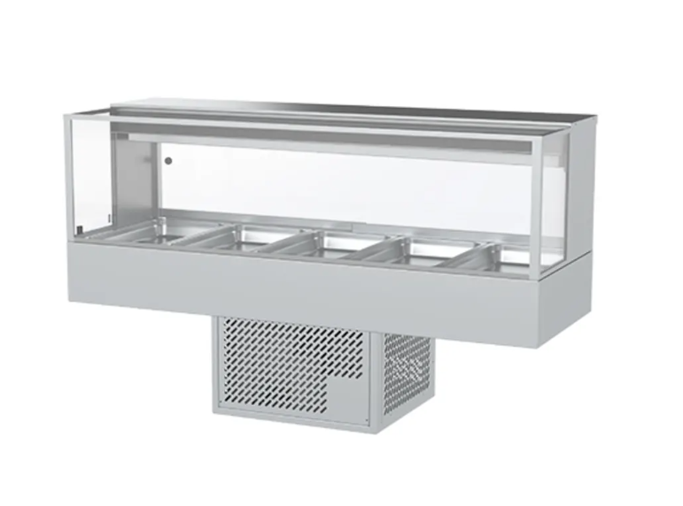 Woodson 3 Module Square Cold Food Display (2 Rows, 5 Bays)