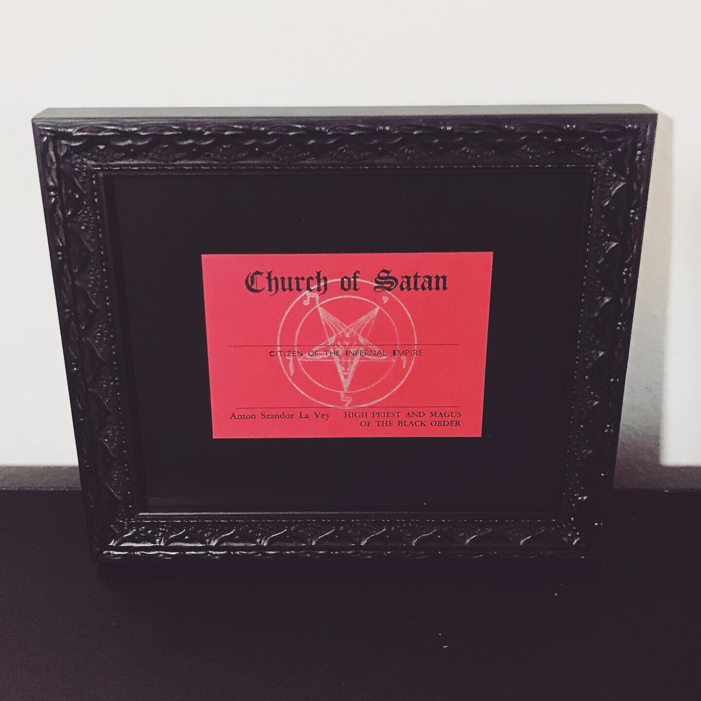 Vintage Church of Satan Membership Card