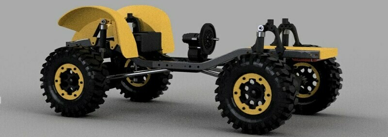 STL (DIY 3DP) - SCX-10 Honcho Front Fenders