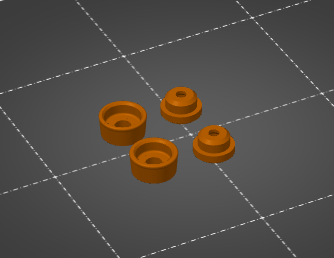 STL (DIY 3DP) - Mini-T Spring Cups for Crawler Shocks