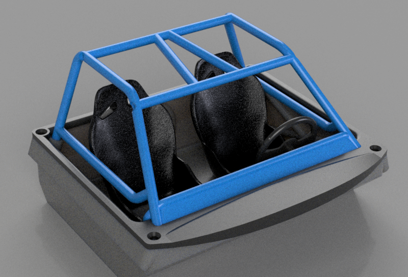 STL (DIY 3DP) - Red Cat Ascent - Scale Interior