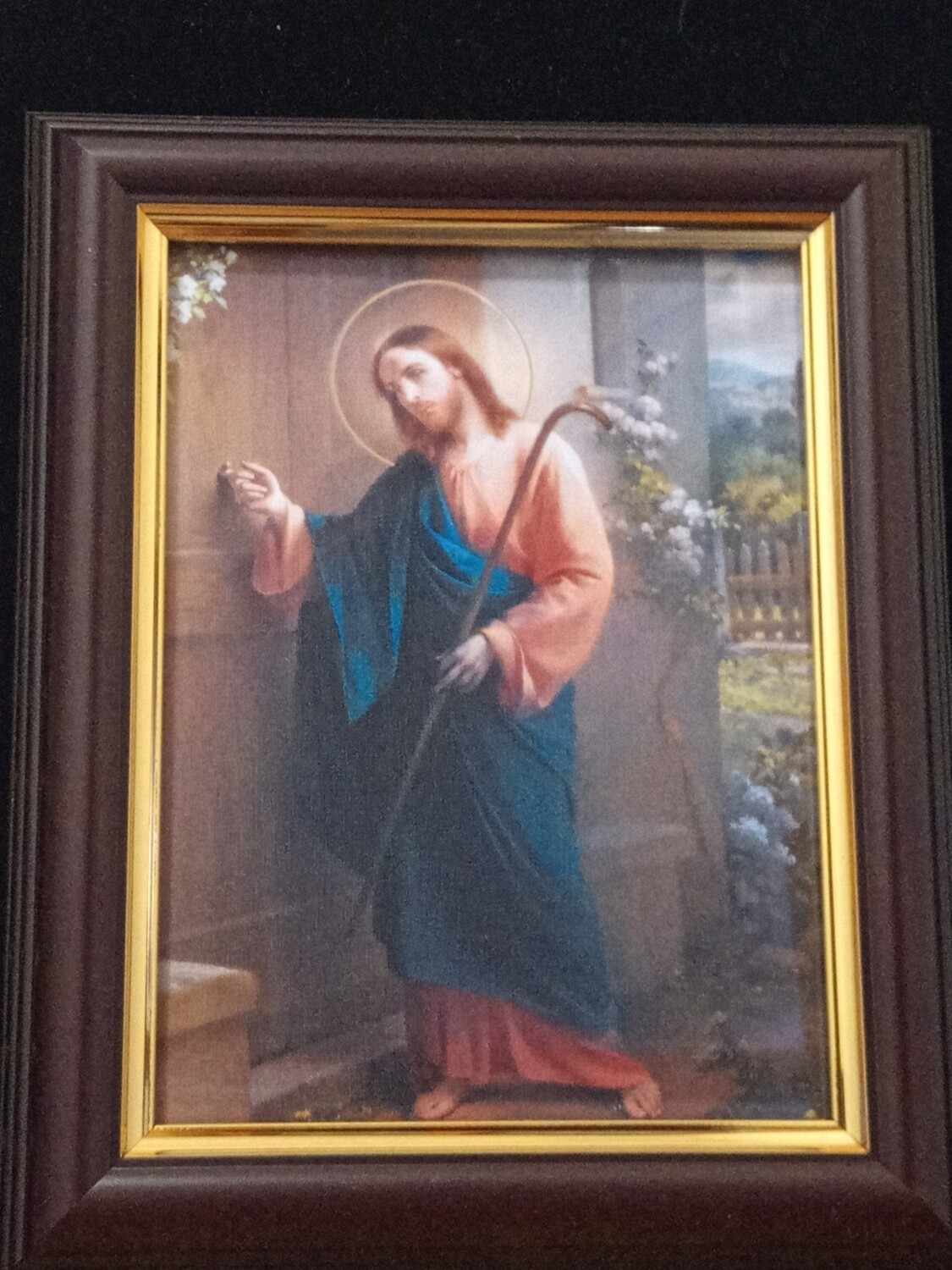'Jesus Knocking' framed image