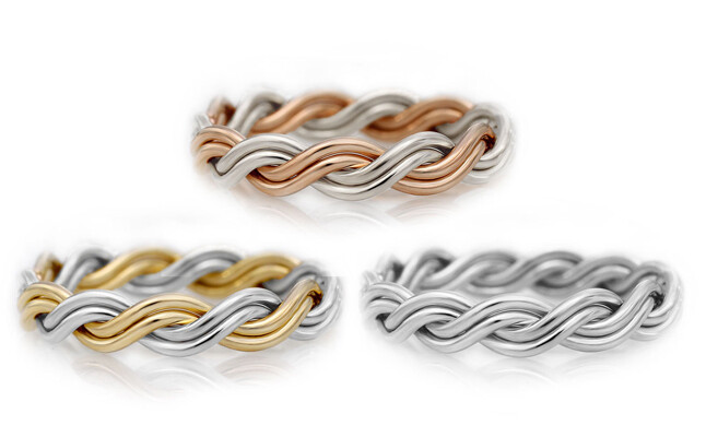 Four Strand Braided Ring - Store - HandWovenBands.com