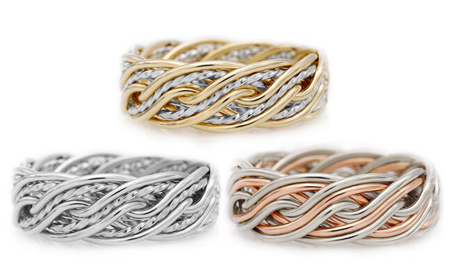 Ten Strand Braided Ring - Seven Strand Ring - HandWovenBands.com