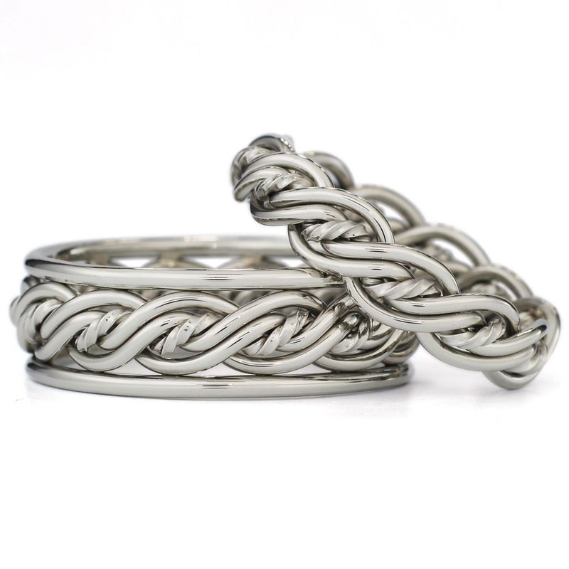 Braided Wedding Rings - HandWovenBands.com