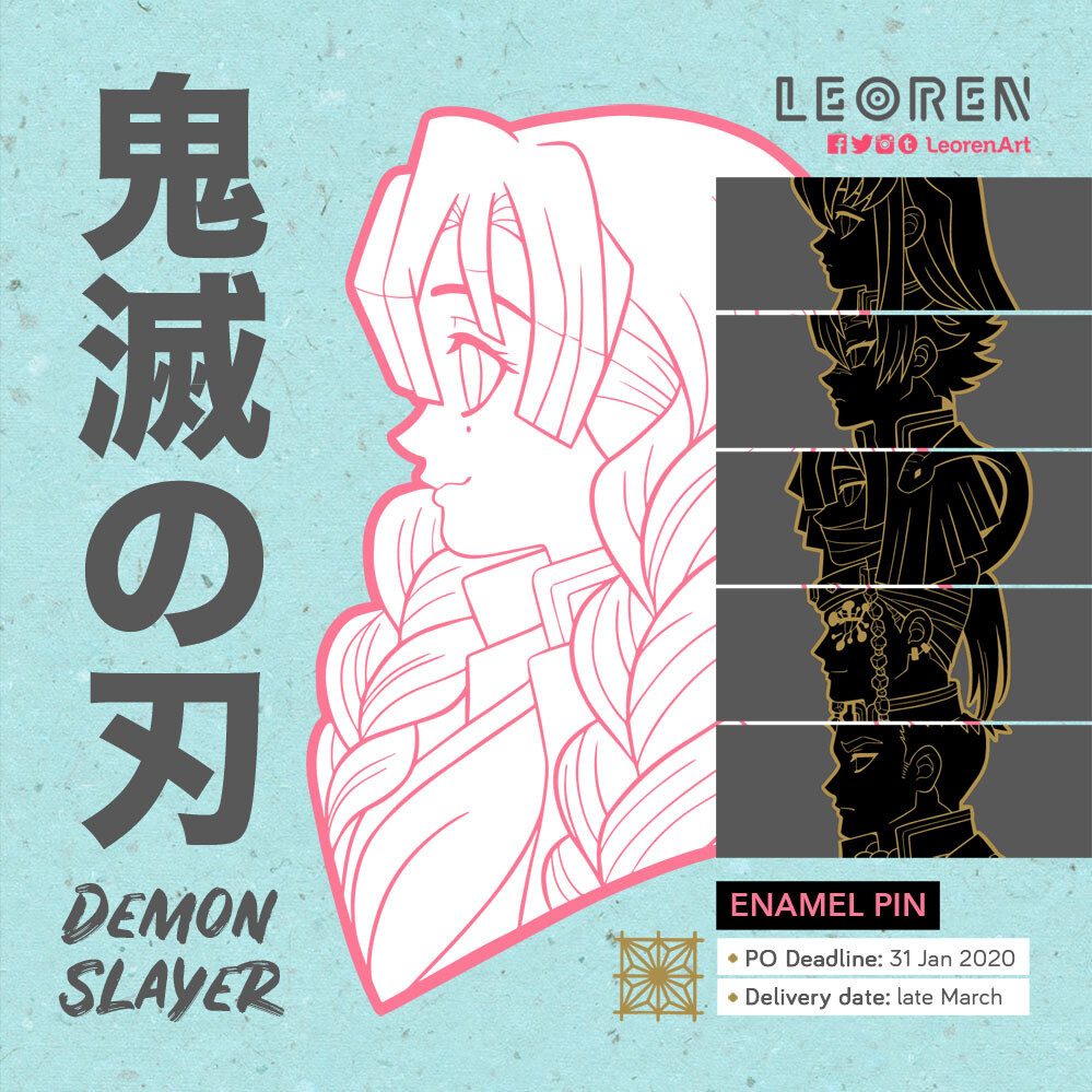 [PRE-ORDER] Kimetsu no Yaiba / Demon Slayer - Hard Enamel Pin