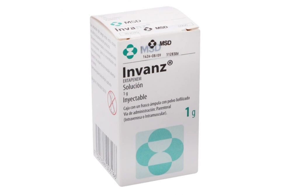Invanz Solución Inyectable 1g Caja con un Frasco Ámpula