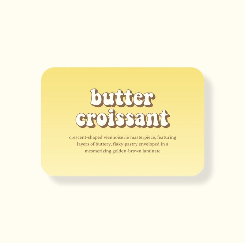 PASTRY LABELS (BUTTER CROISSANT)