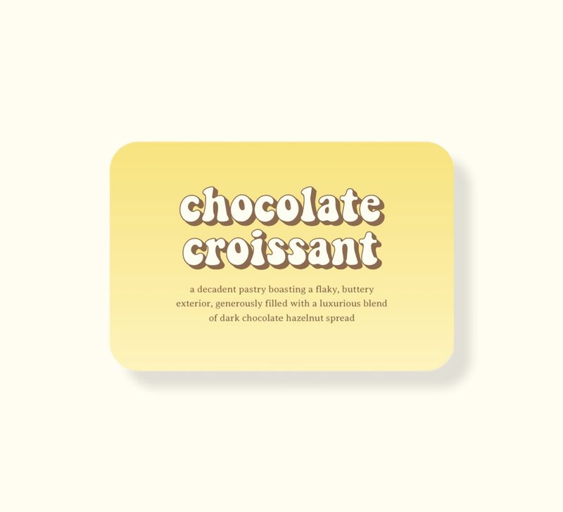 PASTRY LABELS (CHOCOLATE CROISSANT)