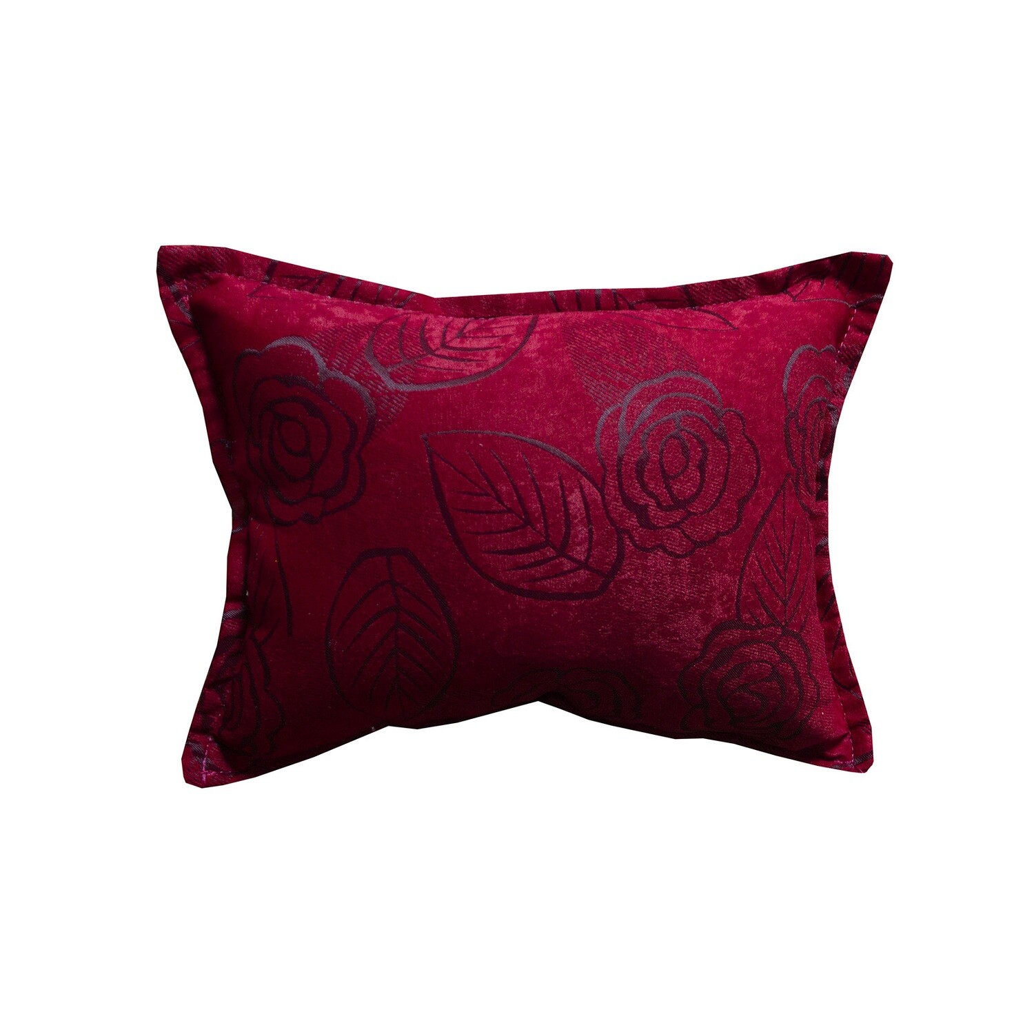 RECTANGULAR THROW PILLOW RED FLOWER