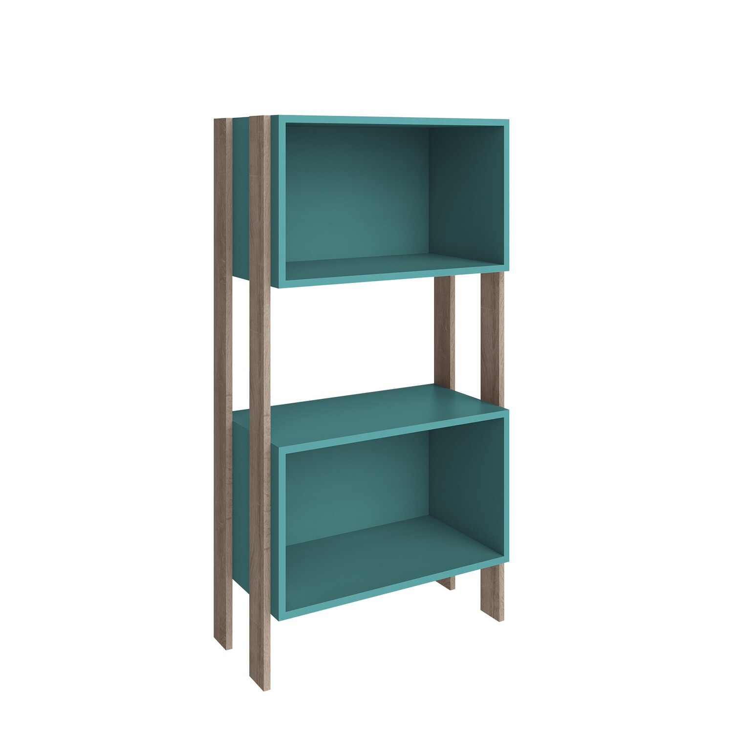KISSIMMEE BOOKCASE TURQUOISE/RUSTIC