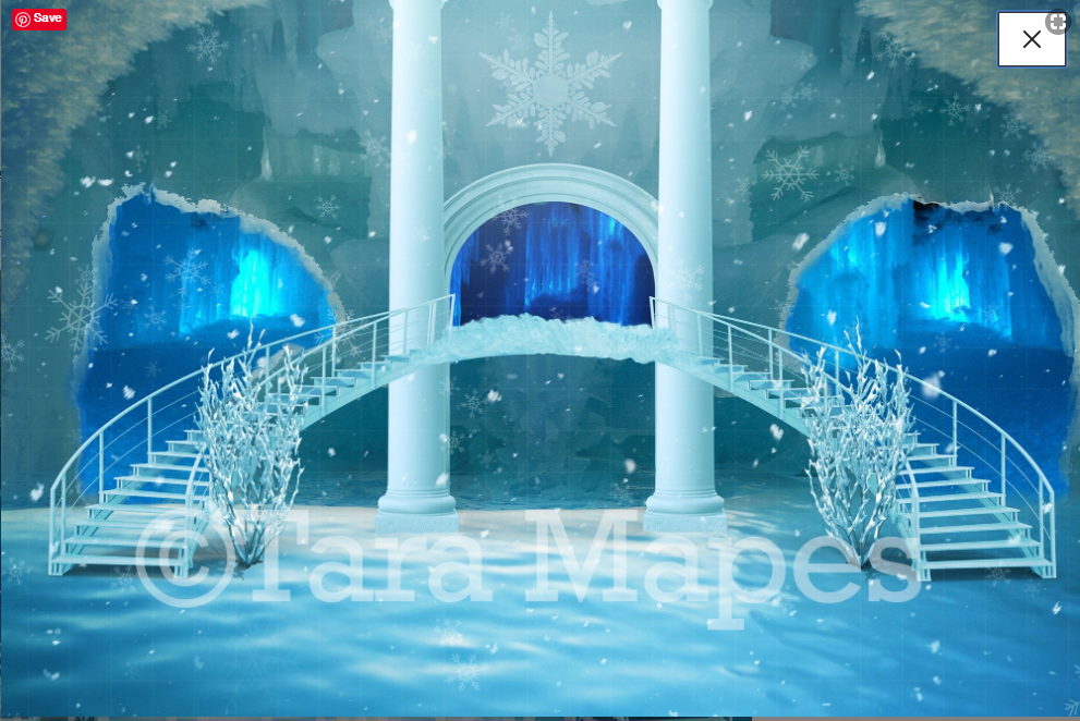 Frozen Ice Castle Background