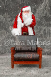 Santa Standing Behind Chair Shh Digital Backdrop - Santa Chair - Free ...
