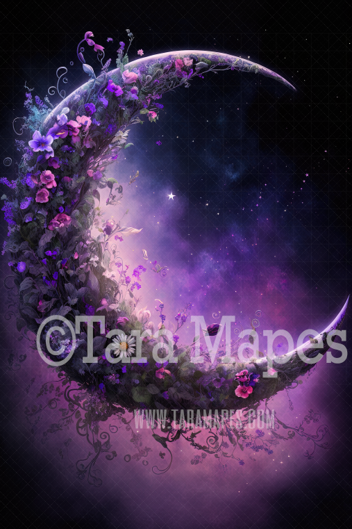 Purple Crescent Moon Png