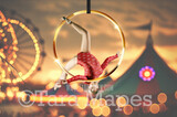 Circus Digital Background - Aerial Ring with Circus Tents and Bokeh ...
